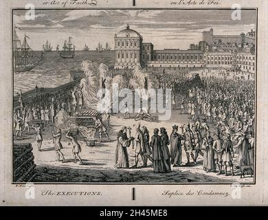 Spanish Inquisition, Burning Heretics at Stake Stock Photo - Alamy