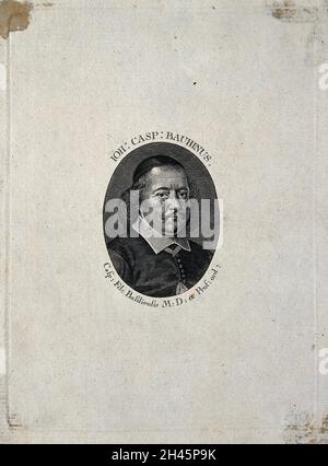 Johann Caspar Bauhin. Line engraving Stock Photo - Alamy