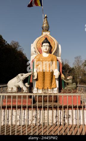 Statue of Buddha at Shreenagar, Tansen, Palpa, Nepal from where you can ...