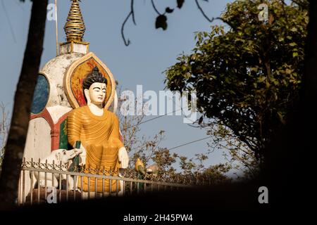 Statue of Buddha at Shreenagar, Tansen, Palpa, Nepal from where you can ...