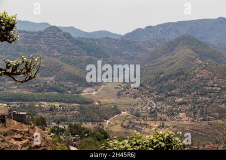 The beautiful scenic landscape view of the Shreenagar, Tansen, Palpa ...