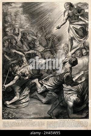 Illustration of the Conversion of Saint Paul After seeing a Flash of ...