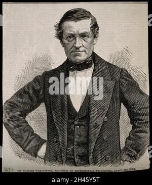 Sir Charles Wheatstone, wood engraving. Charles Wheatstone (1802-1875 ...