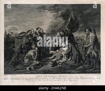 'The Death of General Wolfe' by B. West (1770) commemorates the death ...