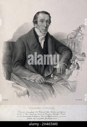 This black-and-white reproduction of a portrait of Johann Heinrich ...