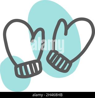 Mitten icon blue vector Stock Vector Image & Art - Alamy