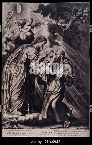 Saint Francis receiving the infant Christ, 1618 by Peter Paul Rubens ...