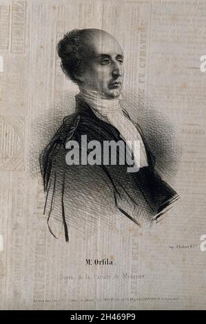 Pierre Matthieu Joseph Bonaventure Orfila. Lithograph Stock Photo - Alamy