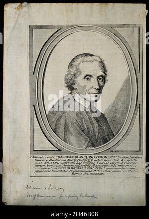 Francesco Bianchini. Line engraving Stock Photo - Alamy