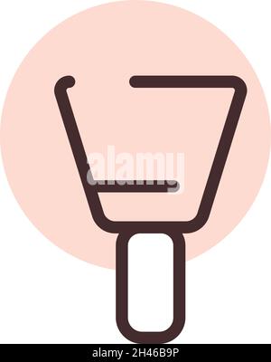 Reconstruction trowel icon. Flat illustration of reconstruction trowel ...