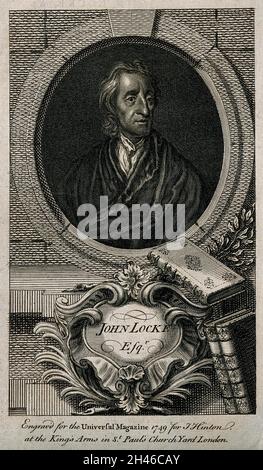 John Locke. Line engraving Stock Photo - Alamy