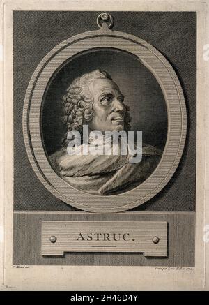 Jean Astruc. Line engraving after C. Monnet Stock Photo - Alamy