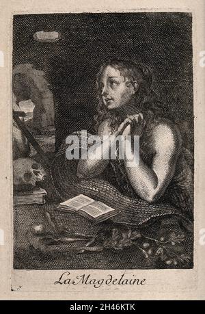 Saint Mary Magdalen. Engraving Stock Photo - Alamy
