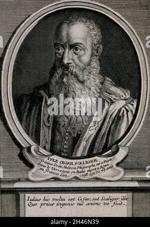 Julius Caesar Scaliger. Line engraving, 1666 Stock Photo - Alamy