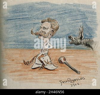 Henry Solomon Wellcome. Pen drawing by F. Reynolds Stock Photo - Alamy