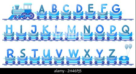 English alphabet toy train background logo Stock Vector Image & Art - Alamy