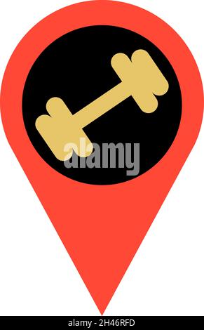 Gym location Vector Icon Design Illustration Stock Vector Image & Art ...