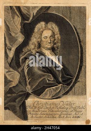 Christian Vater. Line engraving Stock Photo - Alamy