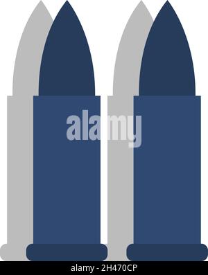 Two bullets, illustration, vector on a white background Stock Vector ...