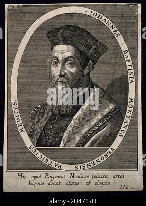 Johannes Baptista Montanus. Line engraving Stock Photo - Alamy