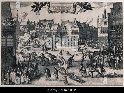 EXECUTION OF THE GUNPOWDER PLOT CONSPIRATORS in the 1606 etching by ...