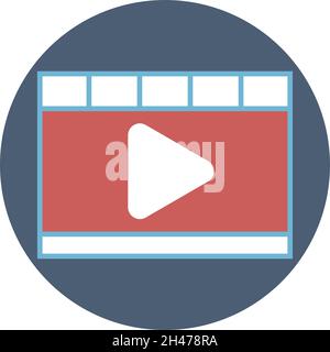 Video blogging icon on white background for graphic and web design ...