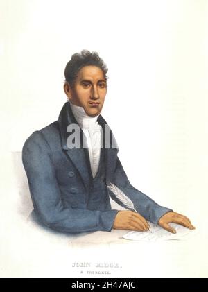 Major Ridge, Cherokee Indian Leader Stock Photo - Alamy