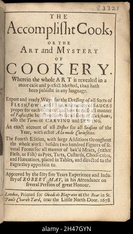 The Accomplisht Cook by Robert May Stock Photo - Alamy