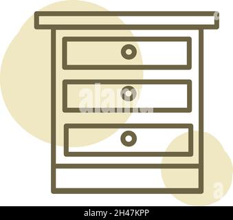 Kitchen Room Background Vector Illustration with Furniture, Equipment ...