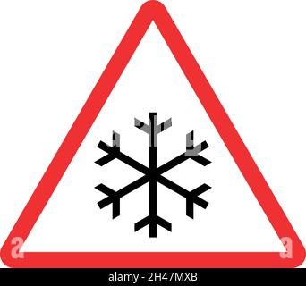 Icy Road Signs Stock Vector Image & Art - Alamy