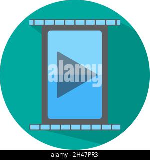 Mobile videos, illustration, vector, on a white background Stock Vector ...