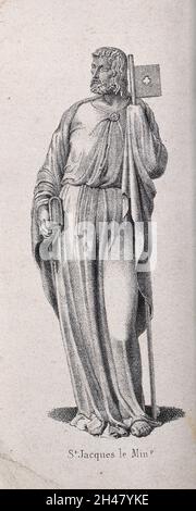 Religious painting 'Saint James the Less' by Hendrik Goltzius, probably ...