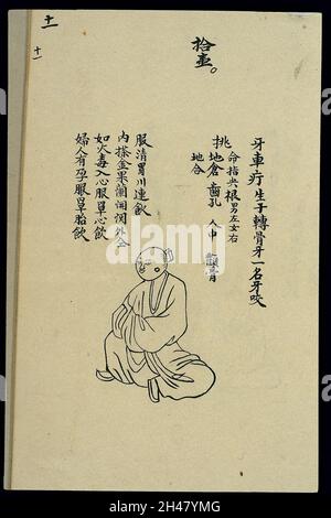 C19 Chinese ink drawing: Boils - boil between the eyebrows Stock Photo ...