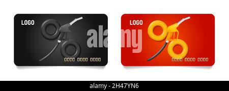 Fuel discount cards. 3d refuel gift coupon, gasoline voucher on free ...