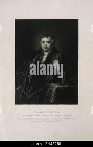 Sir John Leslie. Line engraving Stock Photo - Alamy