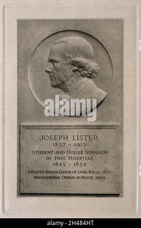 Joseph Lister, a pioneering British surgeon, developed antiseptic ...