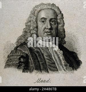 A portrait of Richard Mead, an influential English physician known for ...