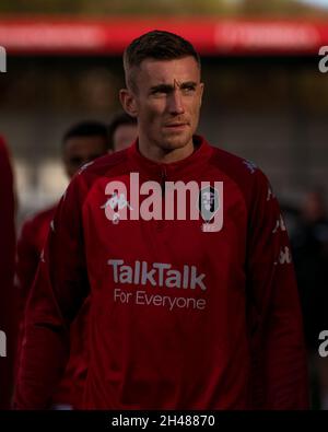 Matty Lund of Salford City FC scores his side's second goal of the game ...