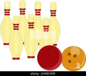 bowling pin isolated on background. Vector illustration. Eps 10 Stock ...
