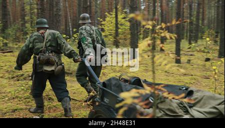 German Military Ammunition. German Infantry Cart Or Handcart ...