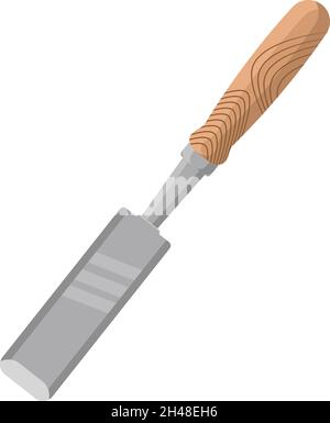 Chisel tool, illustration, vector on a white background Stock Vector ...