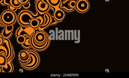 Liquid 3D tiger stripes metaball, with organic structure. Abstract ...