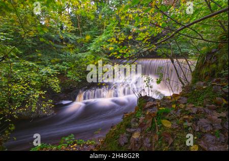 Caldermill Falls Waterfall Stock Photo - Alamy