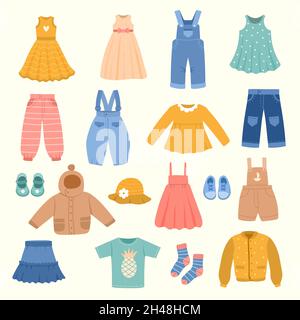 Kids fashion. Fashioned clothes modern style casual and stylish shirt ...