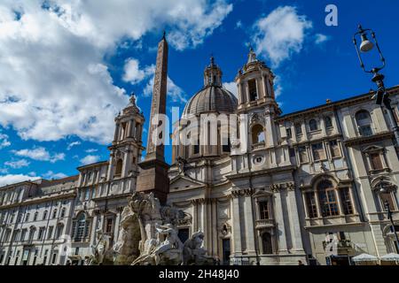 Piazza Navona is one of the most famous monumental squares in Rome ...