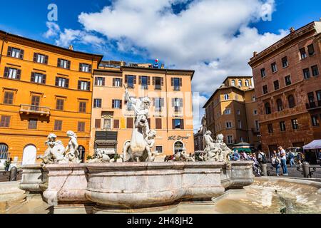 Piazza Navona is one of the most famous monumental squares in Rome ...