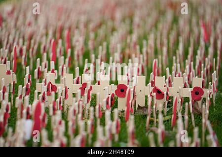 Tributes are planted during the official opening of the 2022 Royal ...