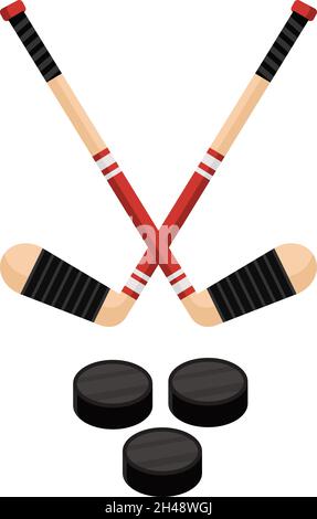 Ice hockey puck on rink ice, tournament and sport playoff match, vector ...