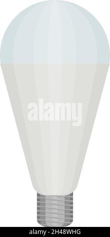 Energy saving fluorescent light bulb flat icons on simple color square ...