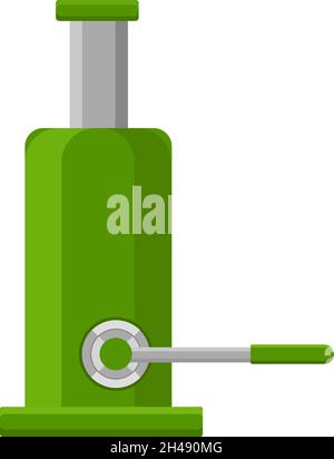 Lifting jack hydraulic car on wheels auto repair service icon in circle ...